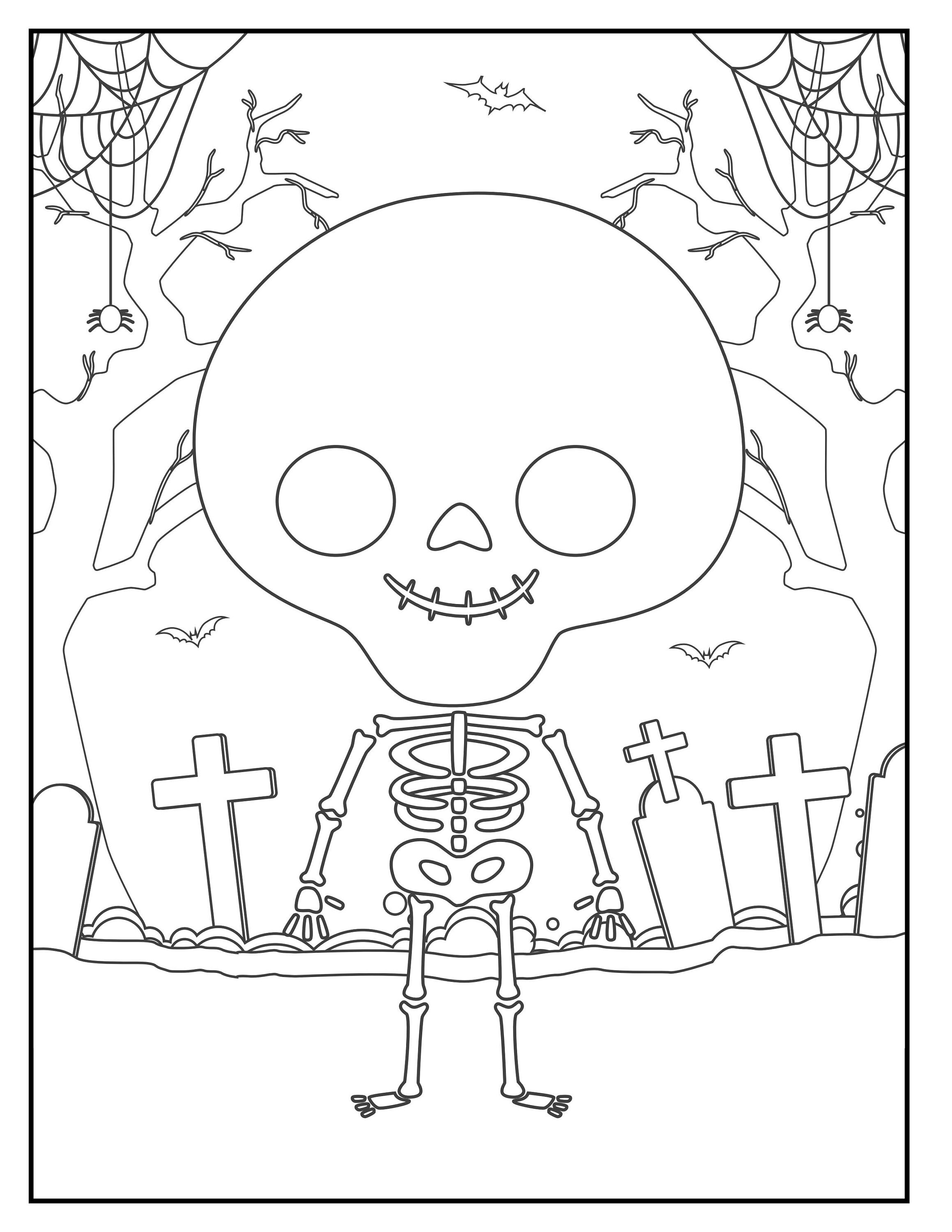 40 Halloween Coloring Pages - Etsy