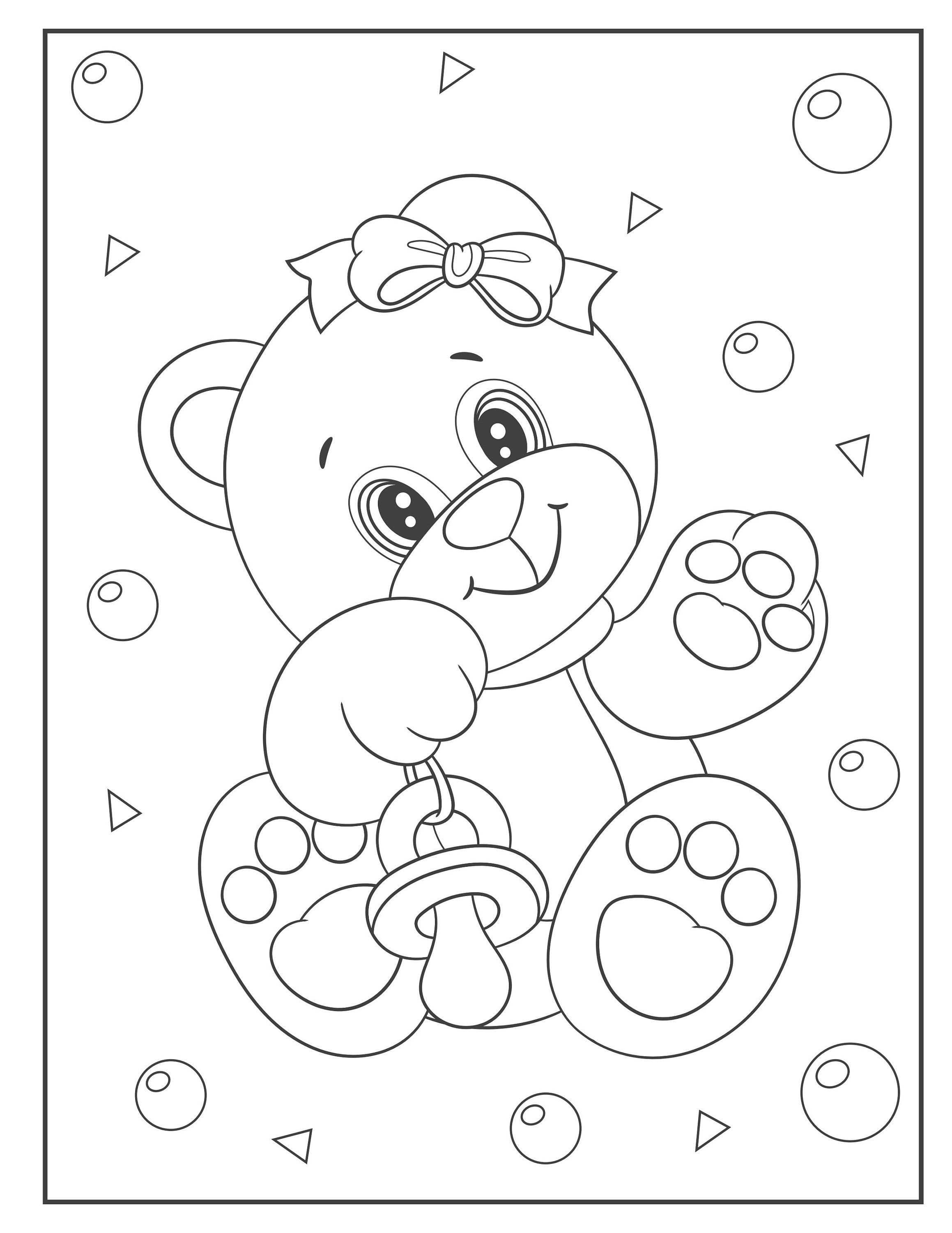 21 Bear Coloring Pages - Etsy