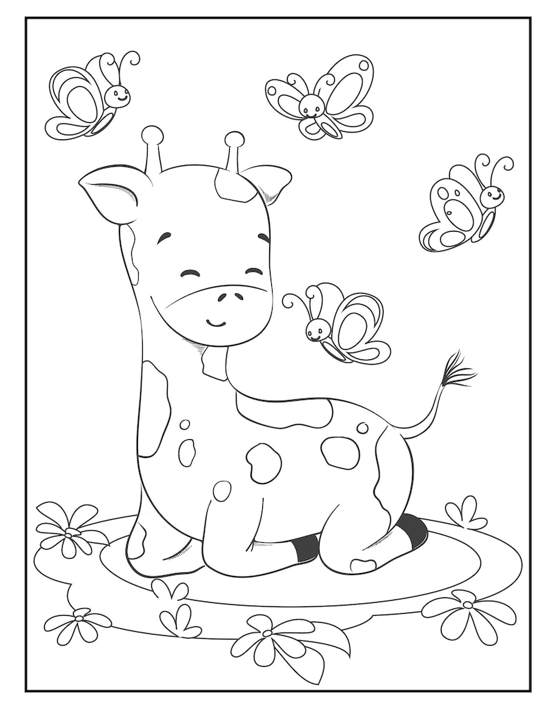 40 Animal Coloring Pages - Etsy