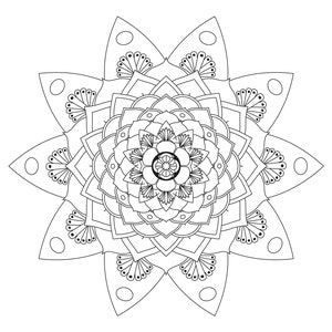 50 Mandala Coloring Pages - Etsy