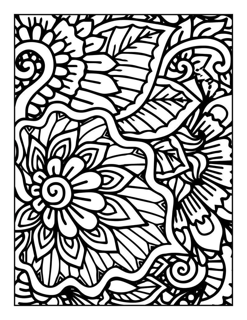 Floral Adult Coloring Pages Floral Coloring Pages Adult Coloring Pages