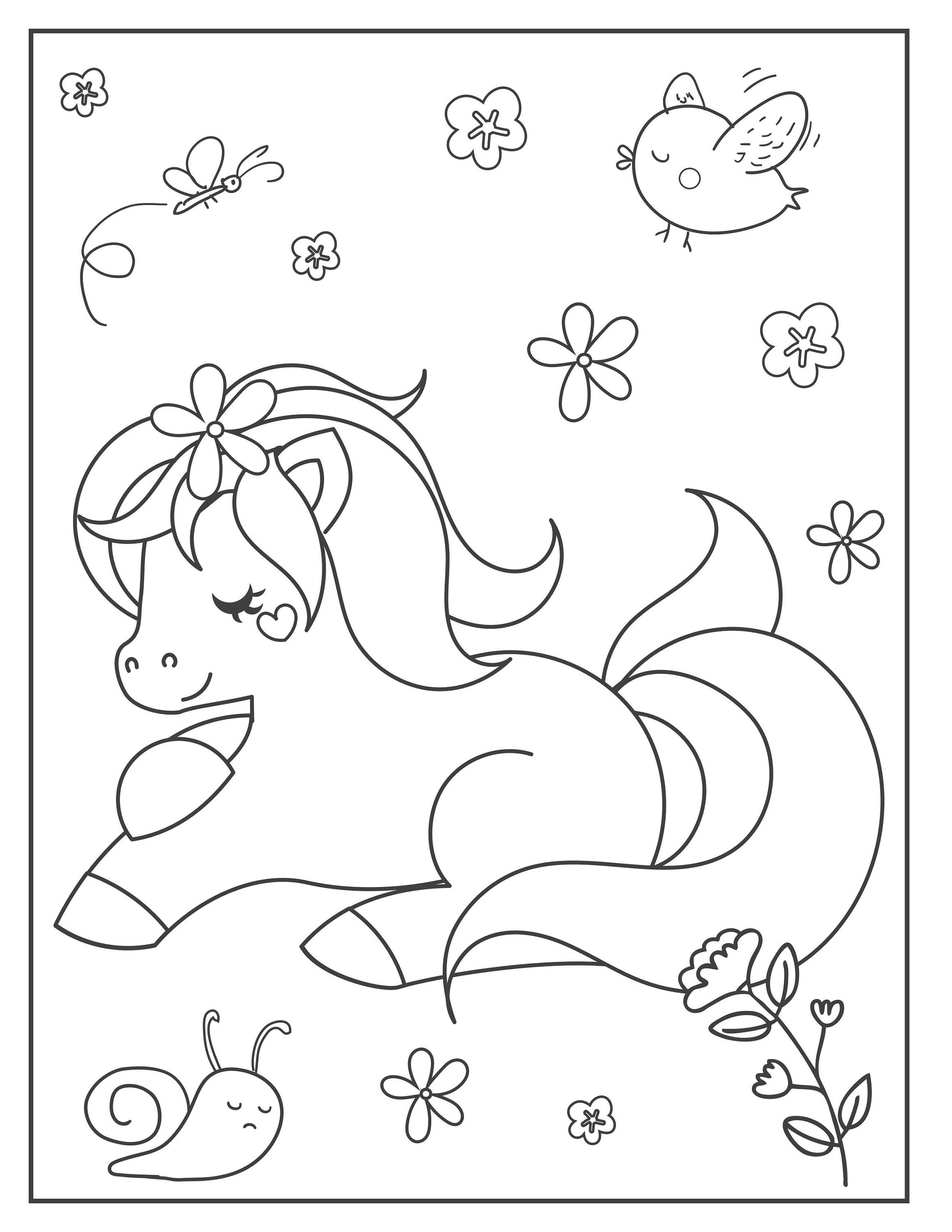 40 Pony Coloring Pages - Etsy
