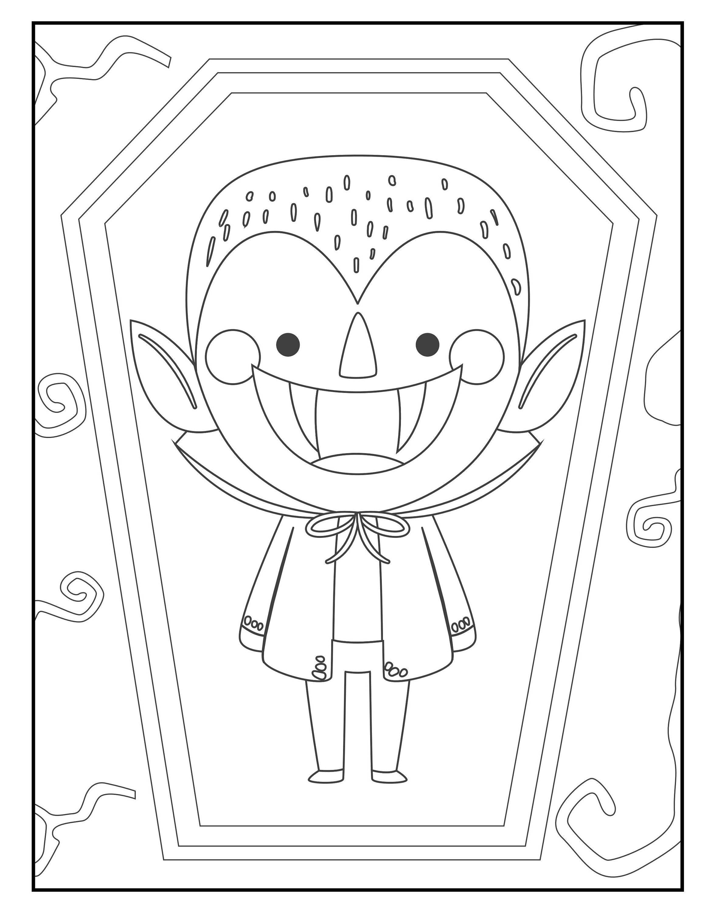40 Halloween Coloring Pages - Etsy
