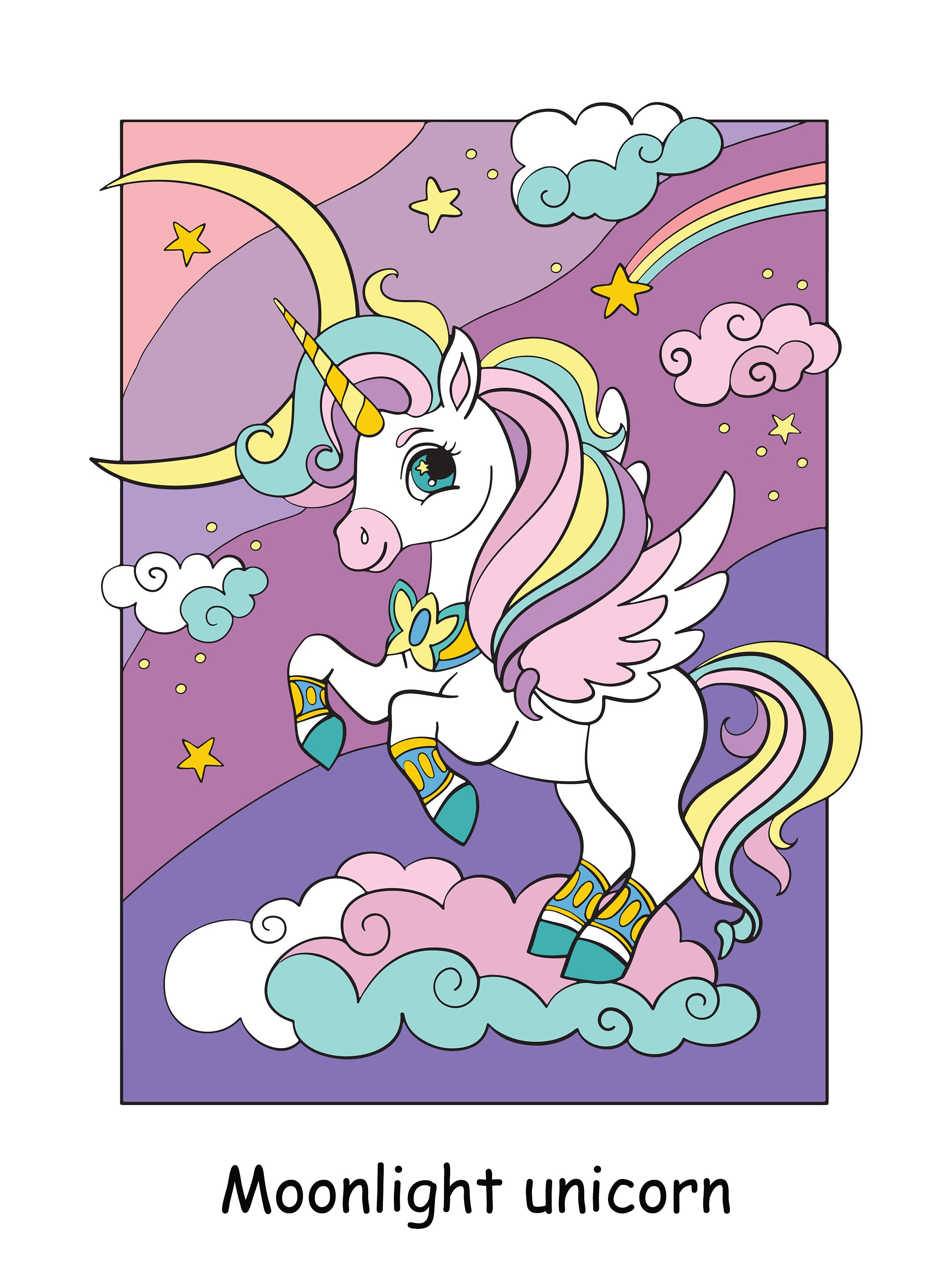 20 Unicorn Coloring Pages - Etsy