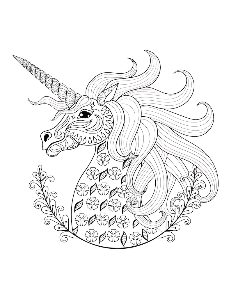 20 Unicorn Mandala Coloring Pages - Etsy