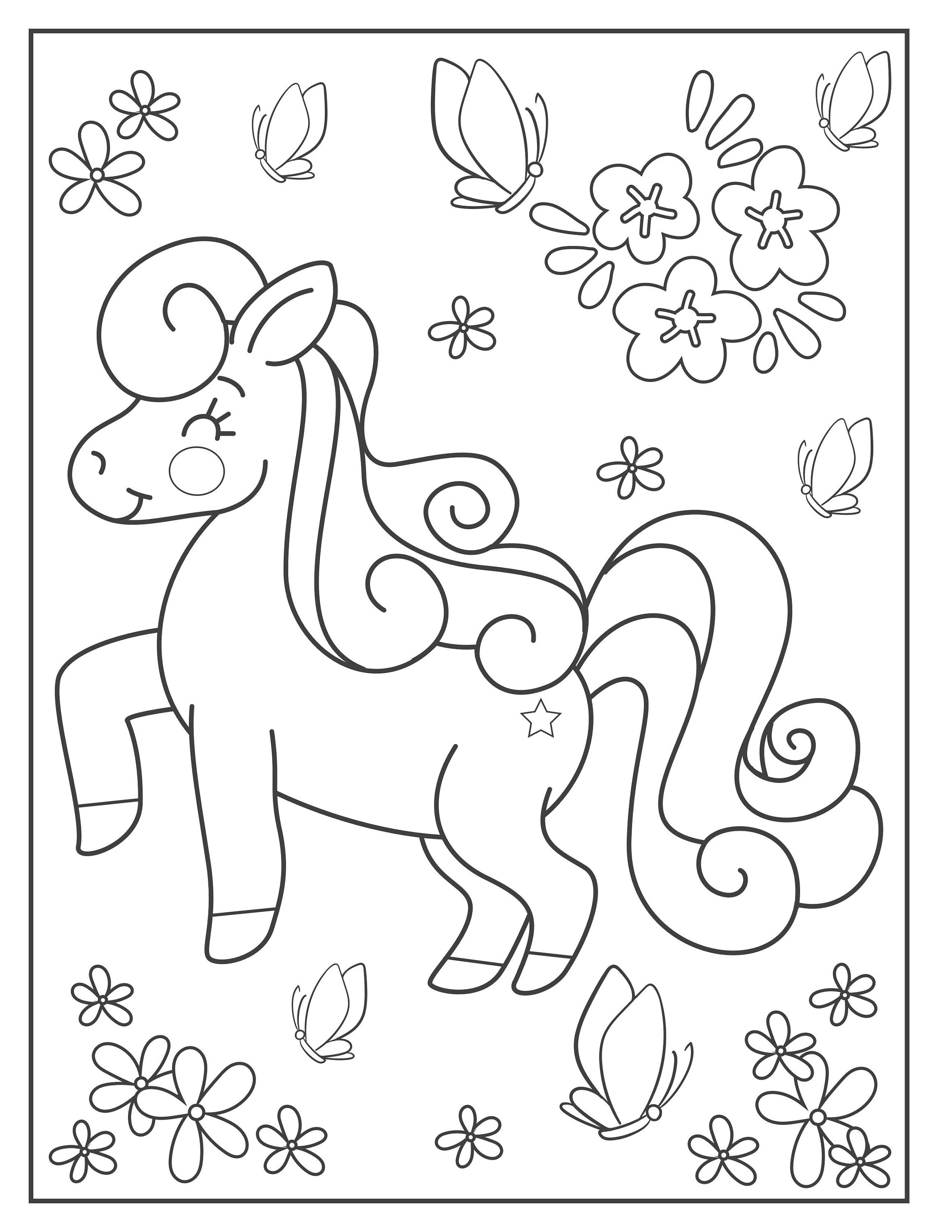 40 Pony Coloring Pages - Etsy