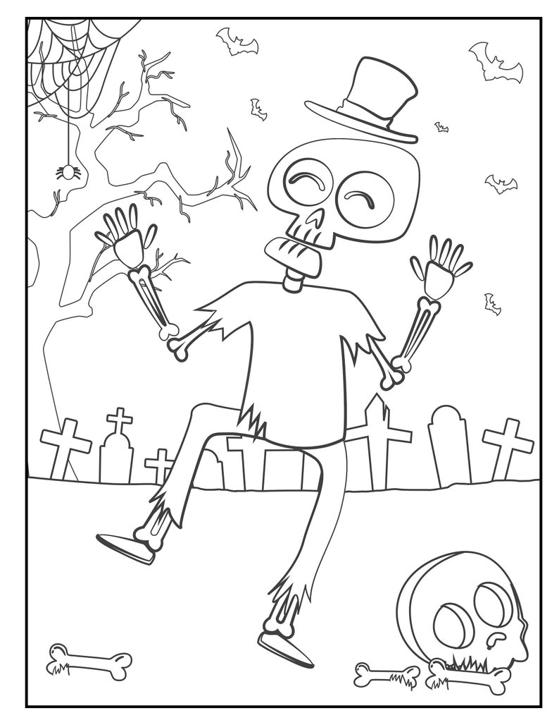 40 Halloween Coloring Pages - Etsy