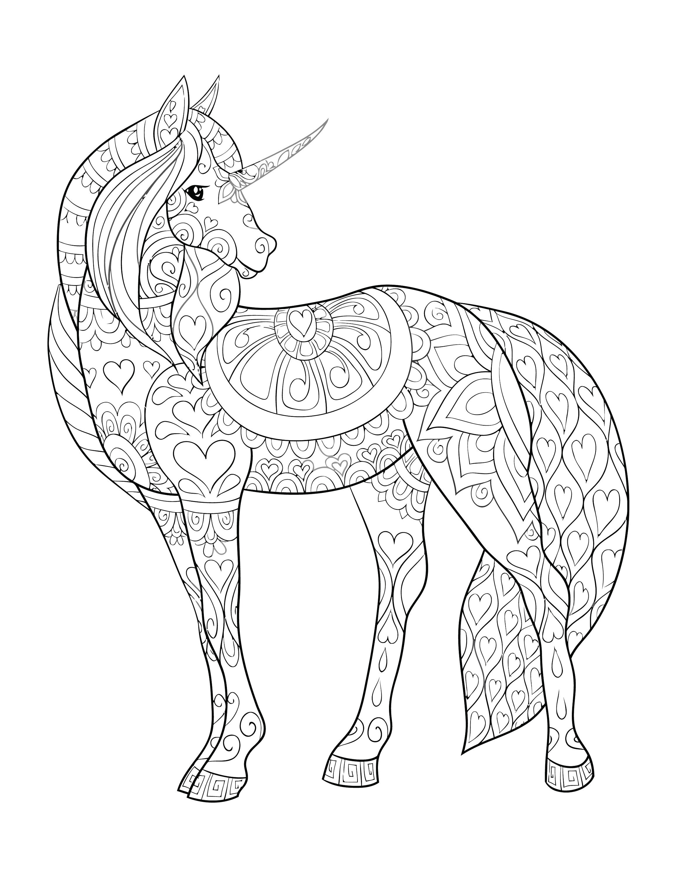 20 Unicorn Mandala Coloring Pages - Etsy