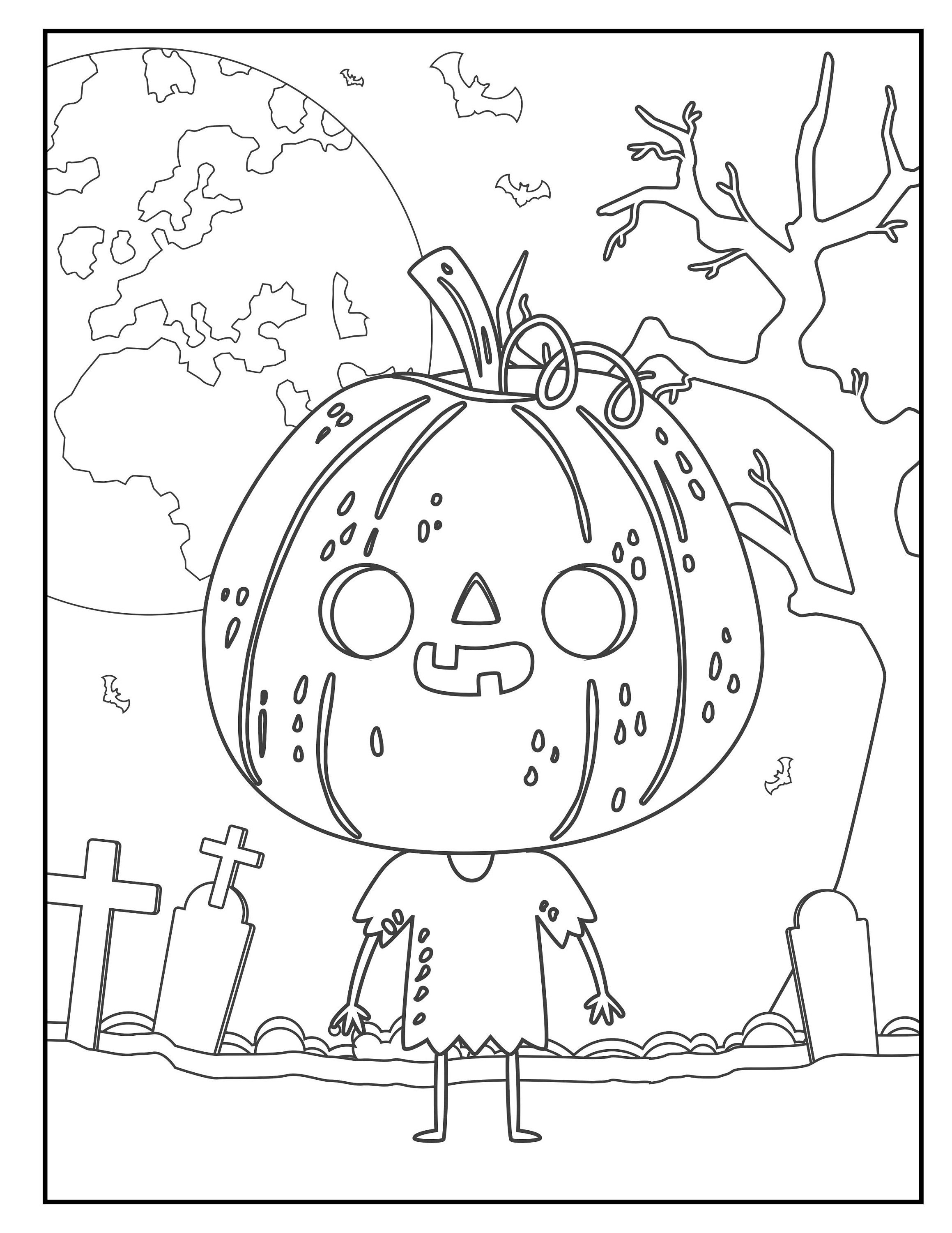 40 Halloween Coloring Pages - Etsy
