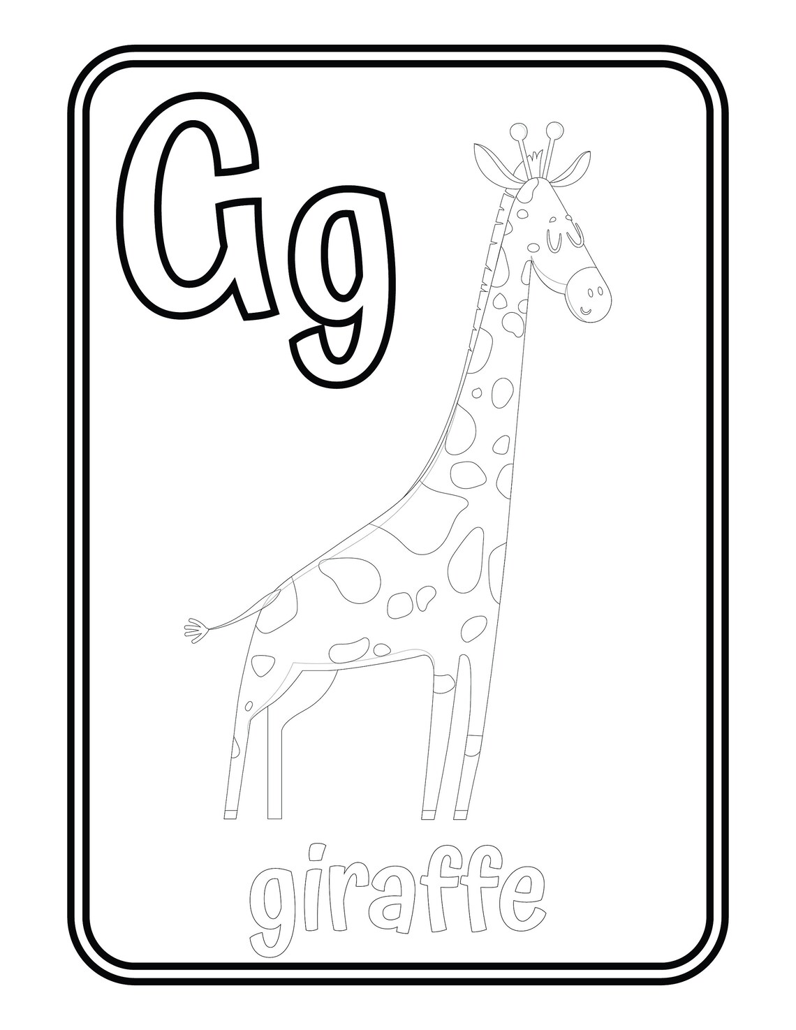 130 Alphabet Coloring Pages - Etsy