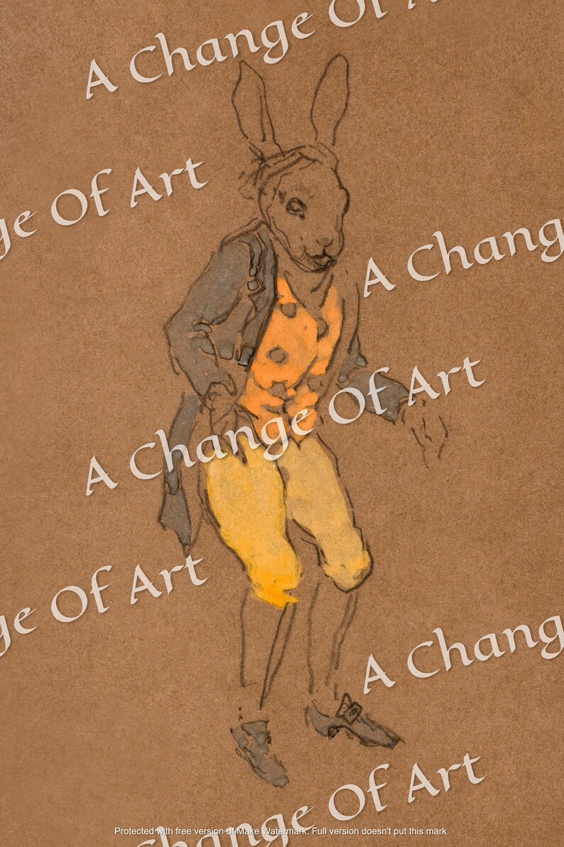 March Hare From Alice in Wonderland by William Penhallow Henderson - Etsy
