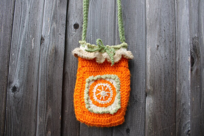 Crochet Orange Jam Bag - Etsy