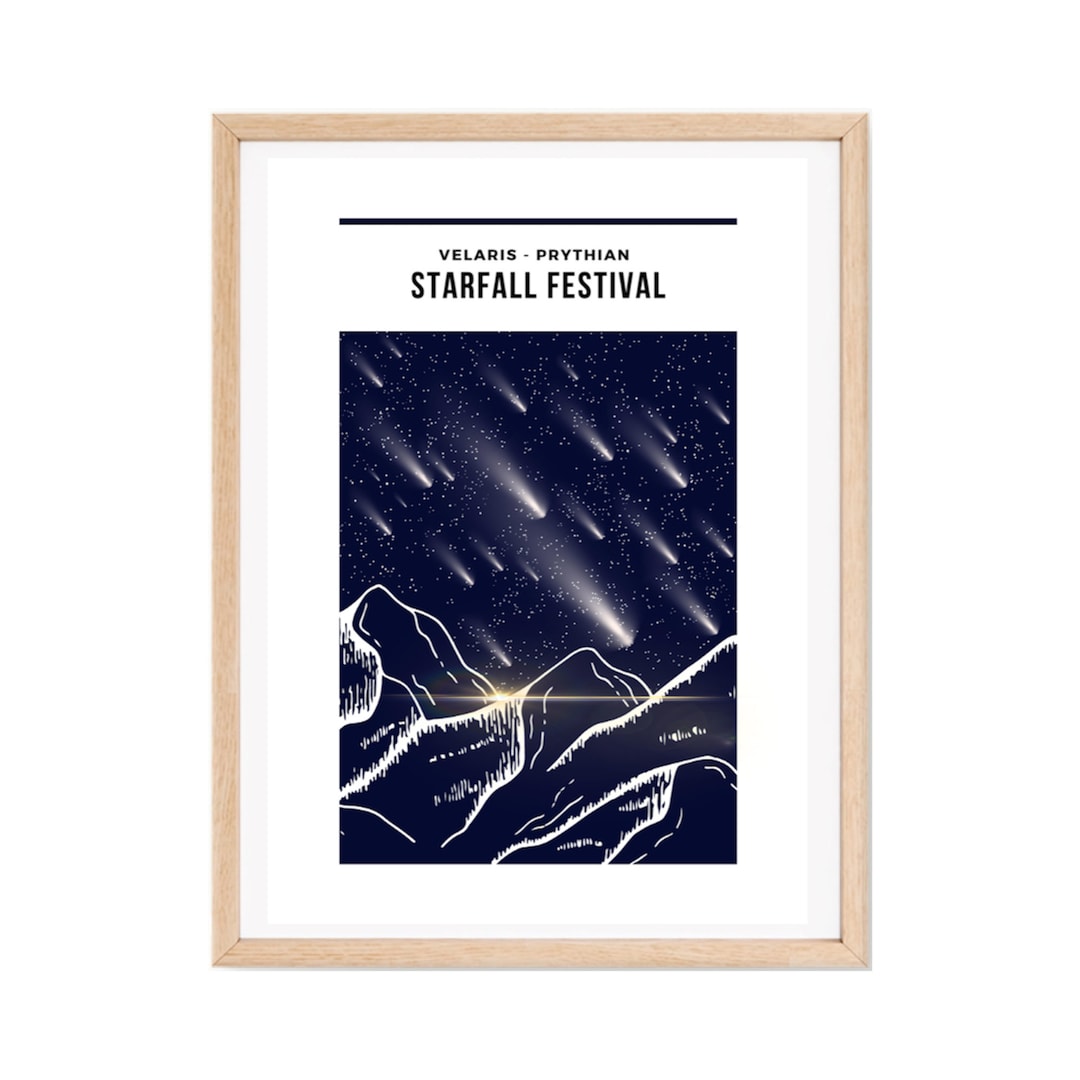 Starfall Festival Velaris Poster, Wall Art, A Court of Thorns and Roses ...