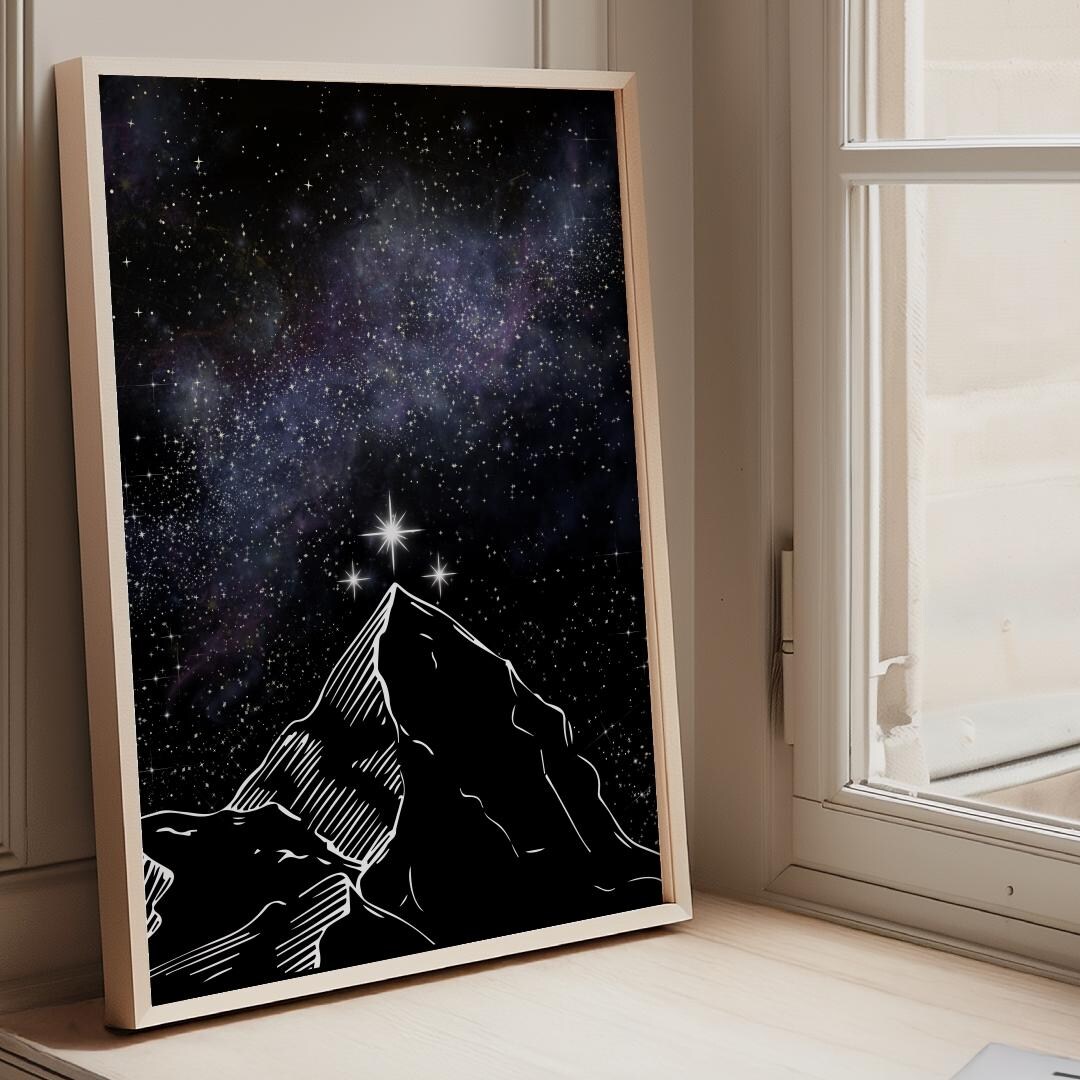 Mount Ramiel Night Court - DIGITAL Minimalist Fantasy Wall Art Print ...