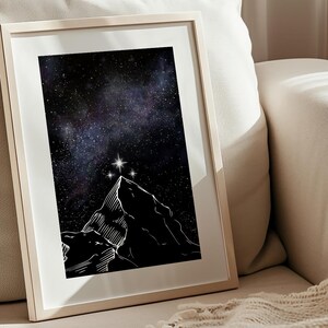 Mount Ramiel Night Court - DIGITAL Minimalist Fantasy Wall Art Print ...