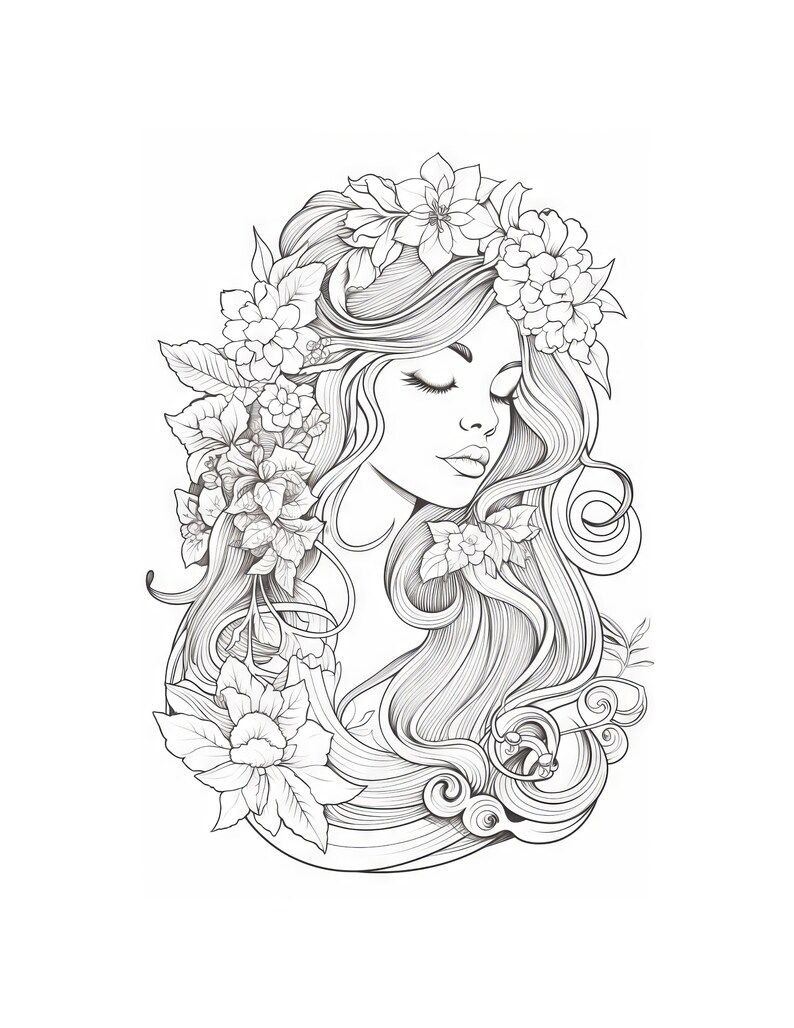 Mindfulness Coloring Book Feminine Power downloadable and Printable - Etsy