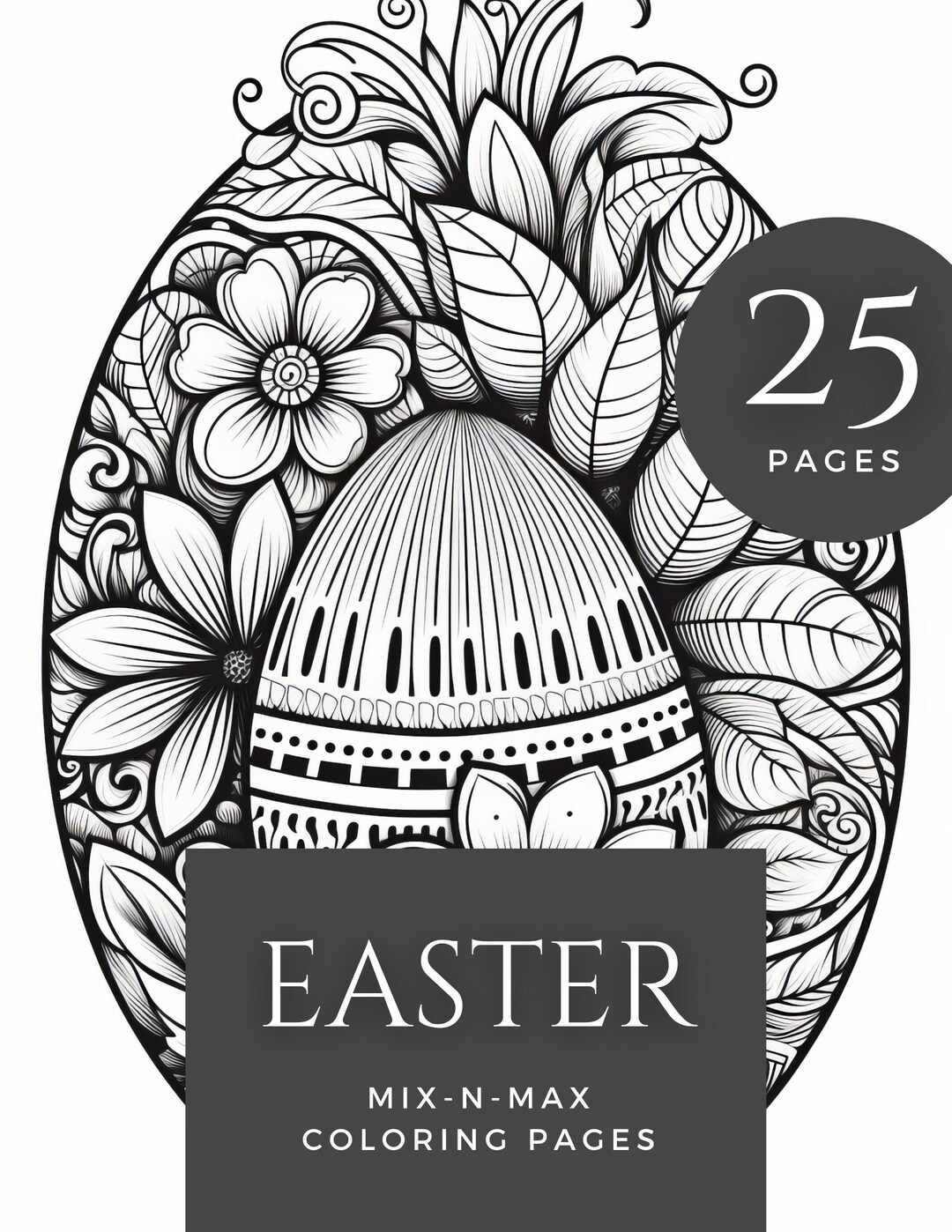 Easter Eggs Coloring Book Downloadable and Printable - Etsy