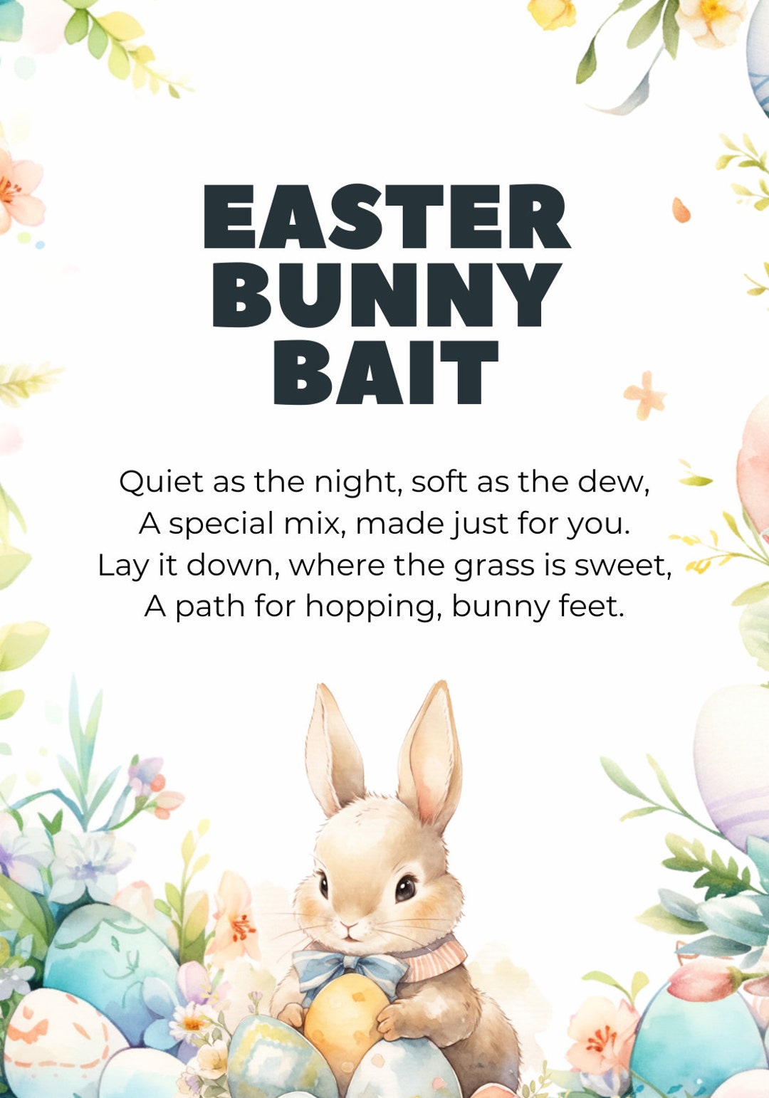 Easter Bunny Bait Fun Printable for Kids - Etsy