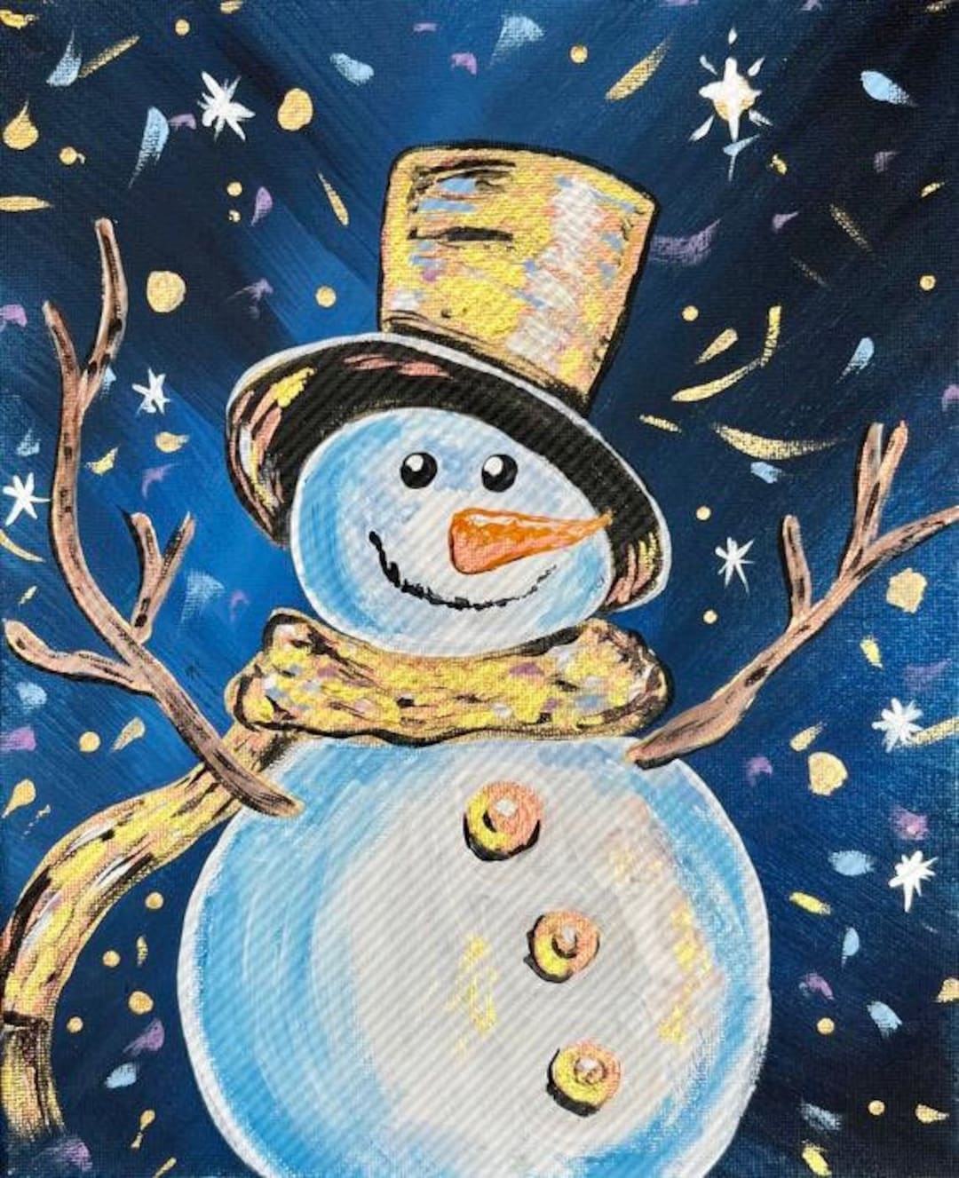 Snowman Painting Kit - Etsy