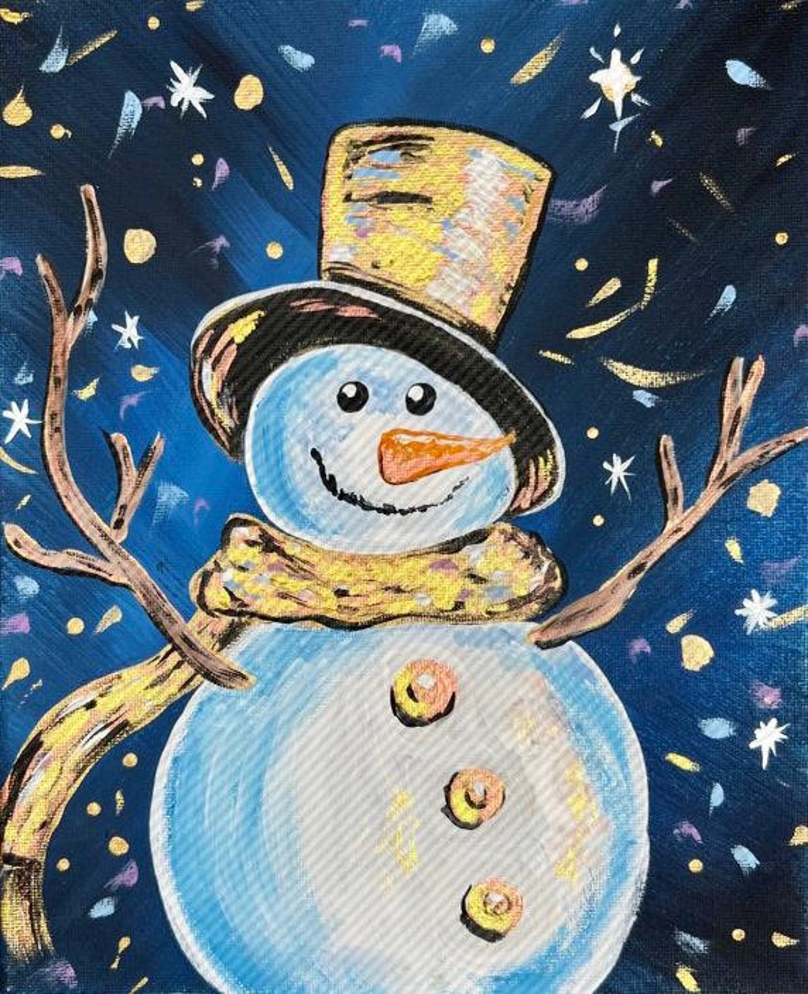 Snowman Painting Kit - Etsy