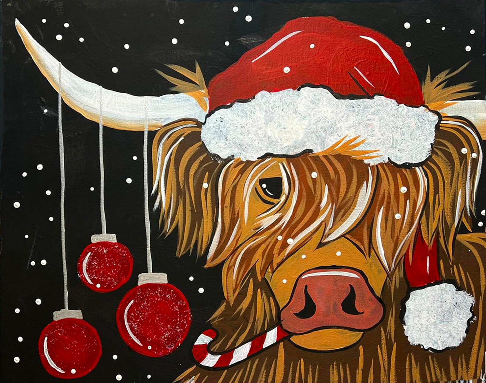 DIY Paint Party Paint This Christmas Highlander at Home - Etsy