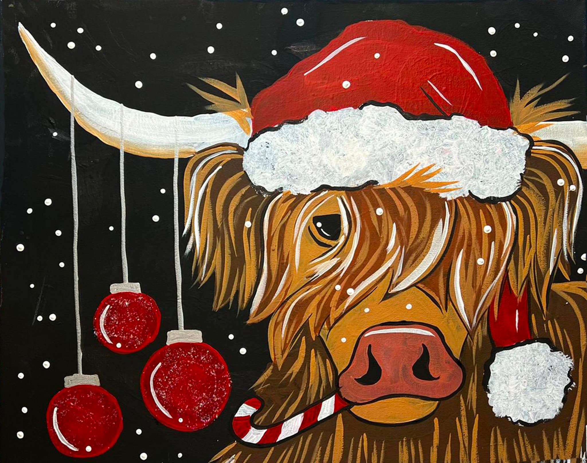DIY Paint Party Paint This Christmas Highlander at Home - Etsy