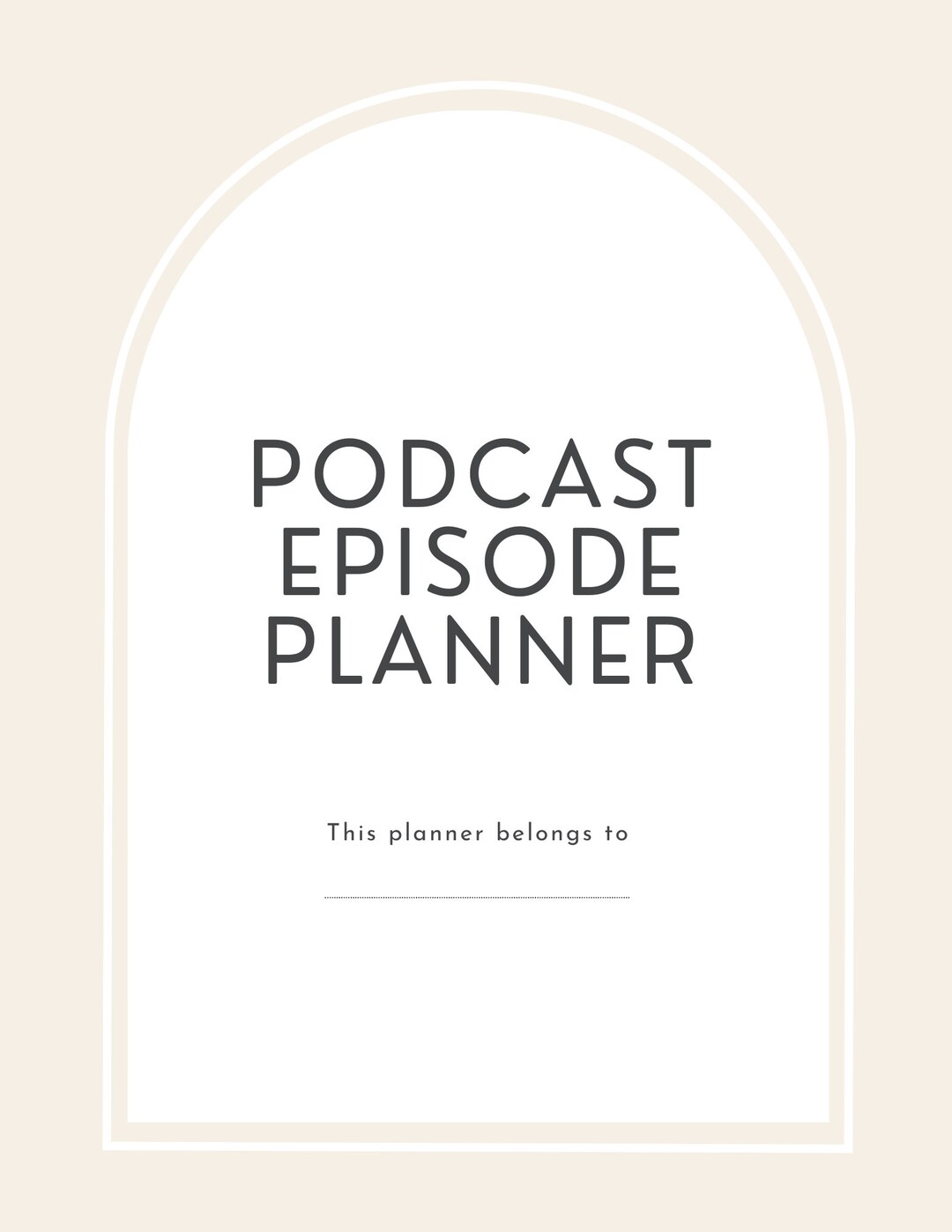 Podcast Episode Planner Printable and Editable 24 PAGES - Etsy