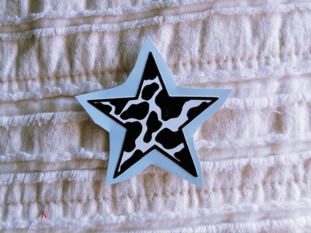 Cow Print Star Decal / Vinyl Decal / Decal / Vinyl / Sticker / - Etsy