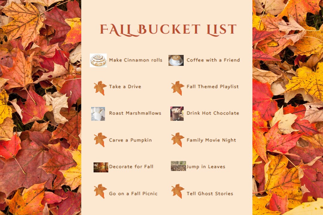 The Ultimate Fall Bucket List - Etsy