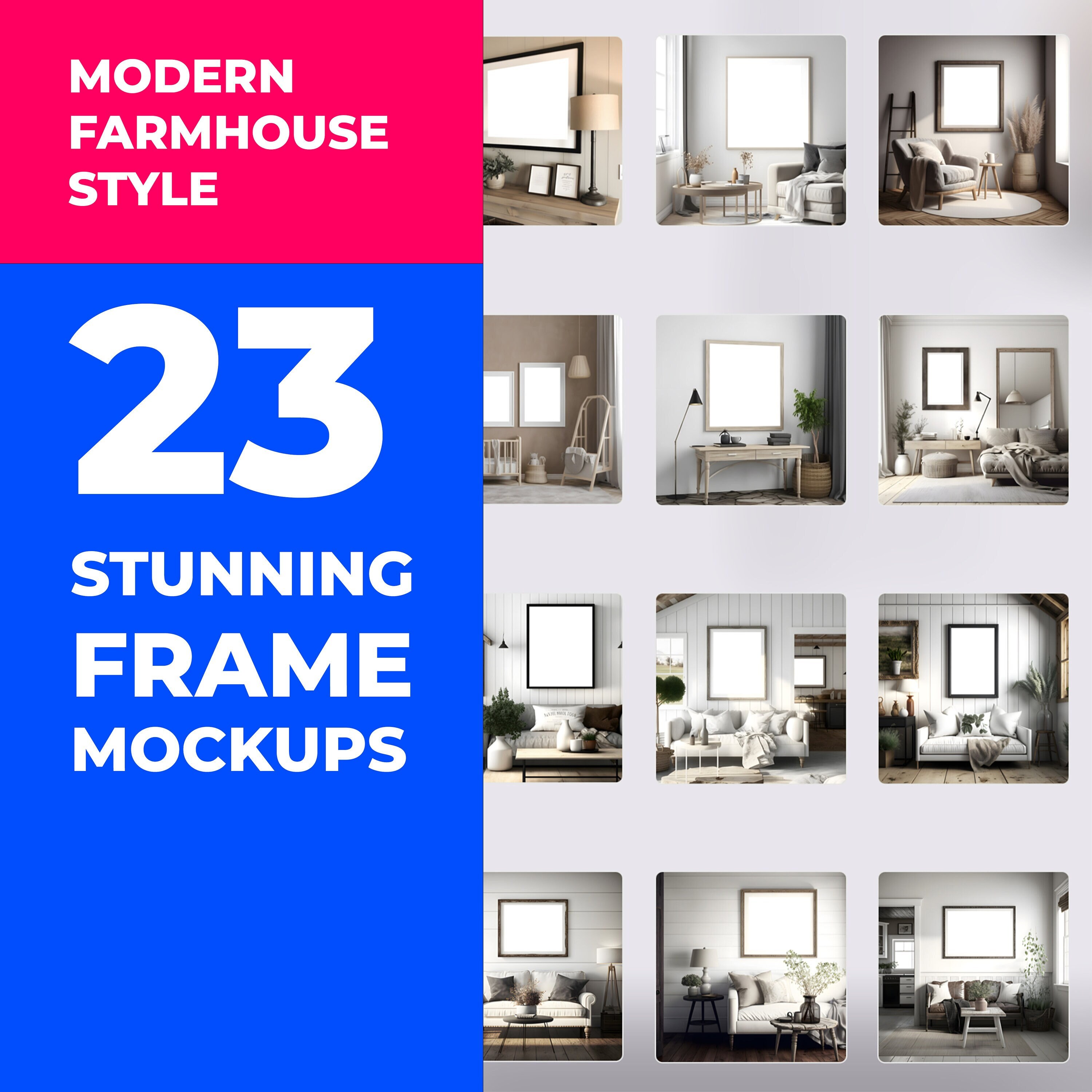 Mockup Modern Farm House Frame Mock Ups Frame Mockup Frame - Etsy