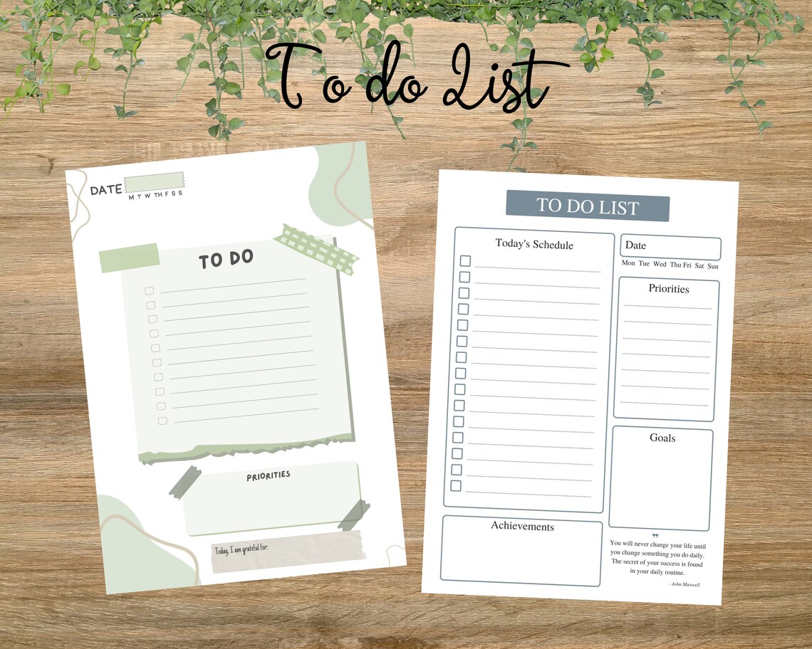 Daily to Do List Sheet Printable Project Time Management Task Scheduler ...