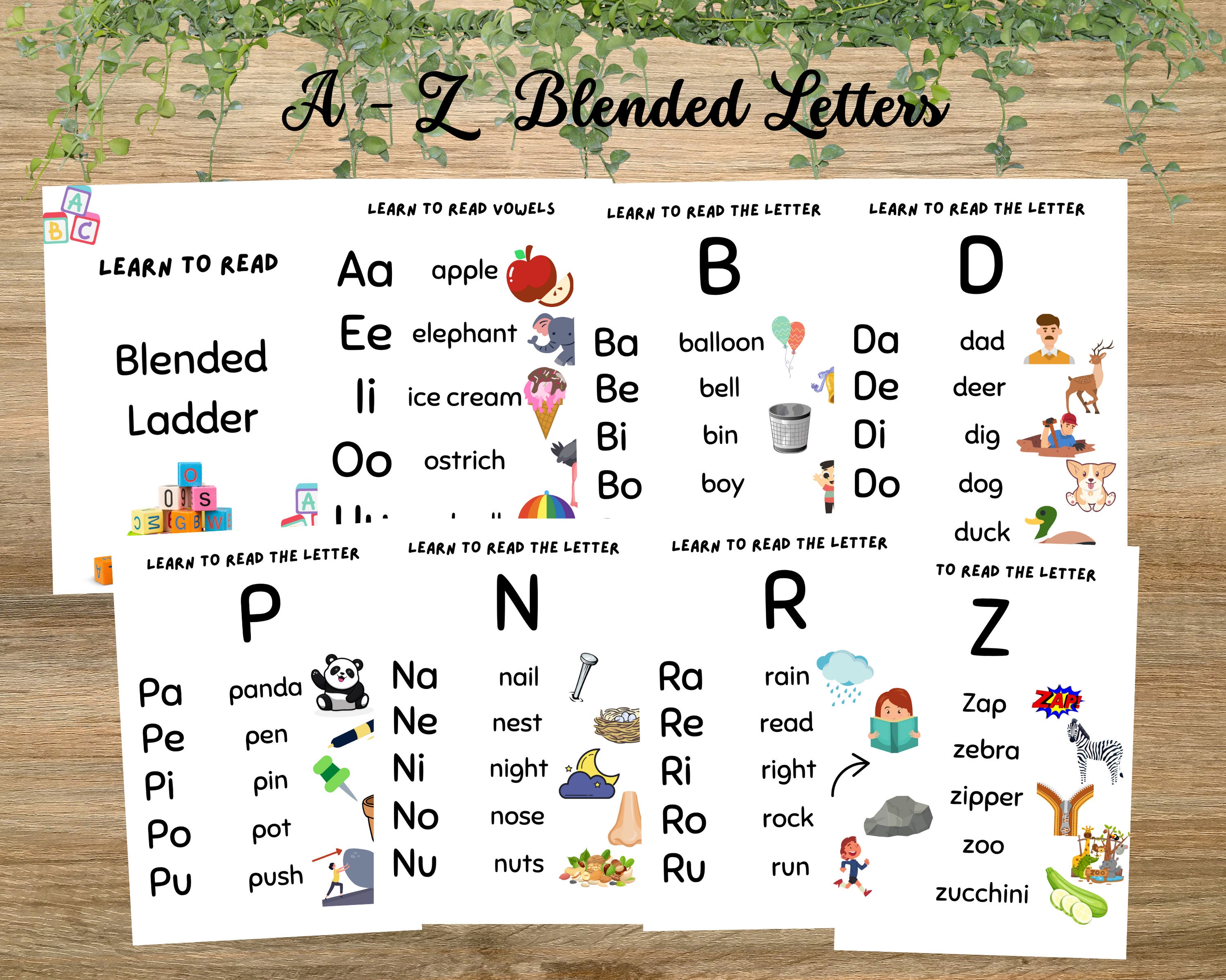 A-Z Blended Letters Printable Educational Fun Creative Engagement ...