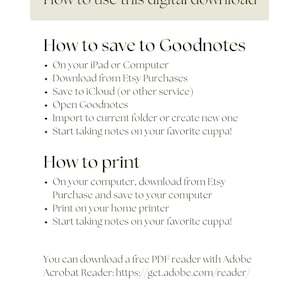 Tea Tasting Journal Digital Download for Goodnotes, Tea Tasting Notes ...