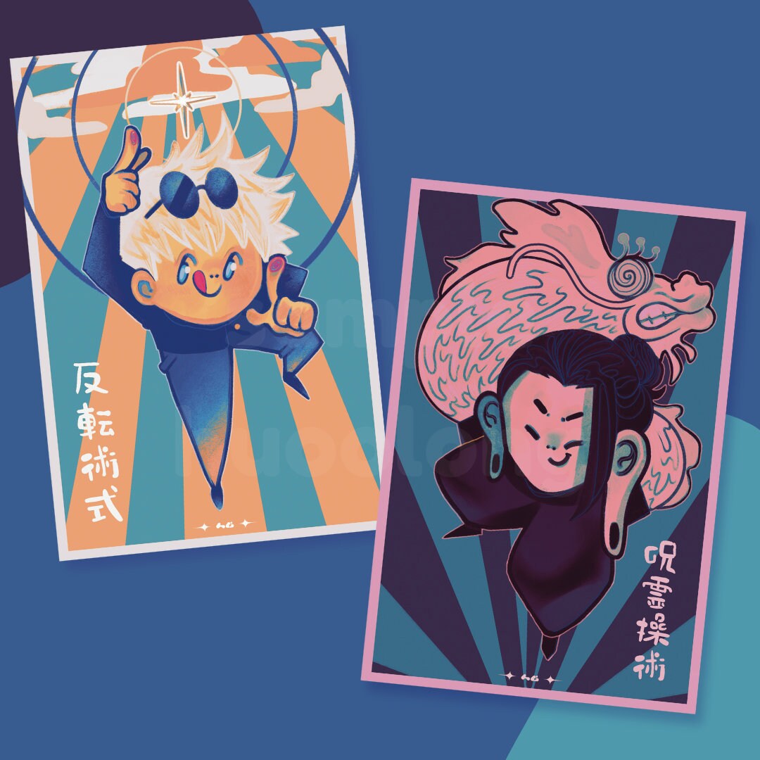 Gojo Geto JJK | Anime Art Print Fanart Poster - Etsy