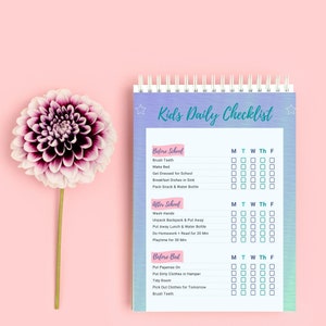 Printable Kids Daily Checklist: Routine Chart (PDF Download) - Etsy