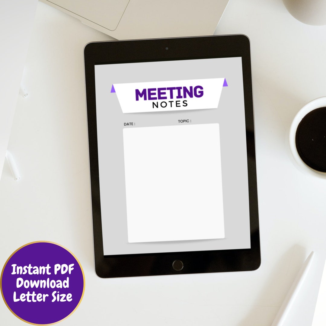 Printable Meeting Notes - Etsy