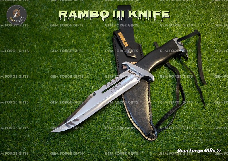 Rambo III Movie Knife Replica: Gil Hibben Design, Handmade J2 Carbon ...