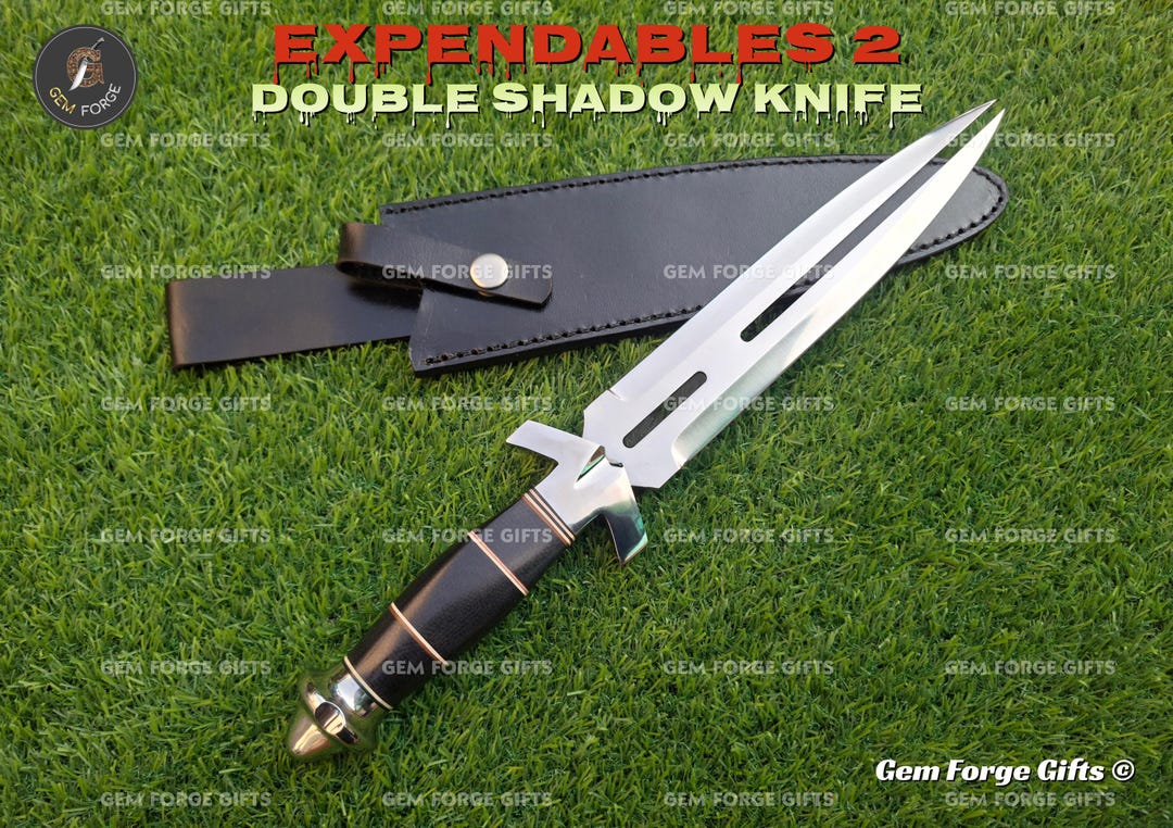 Expendables 2 Handmade Double Shadow Knife Double Edge Bowie Tactical ...