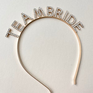 Team Bride Headband, Team Bride Tiara, Team Bride Gift, Bridal, Wedding ...