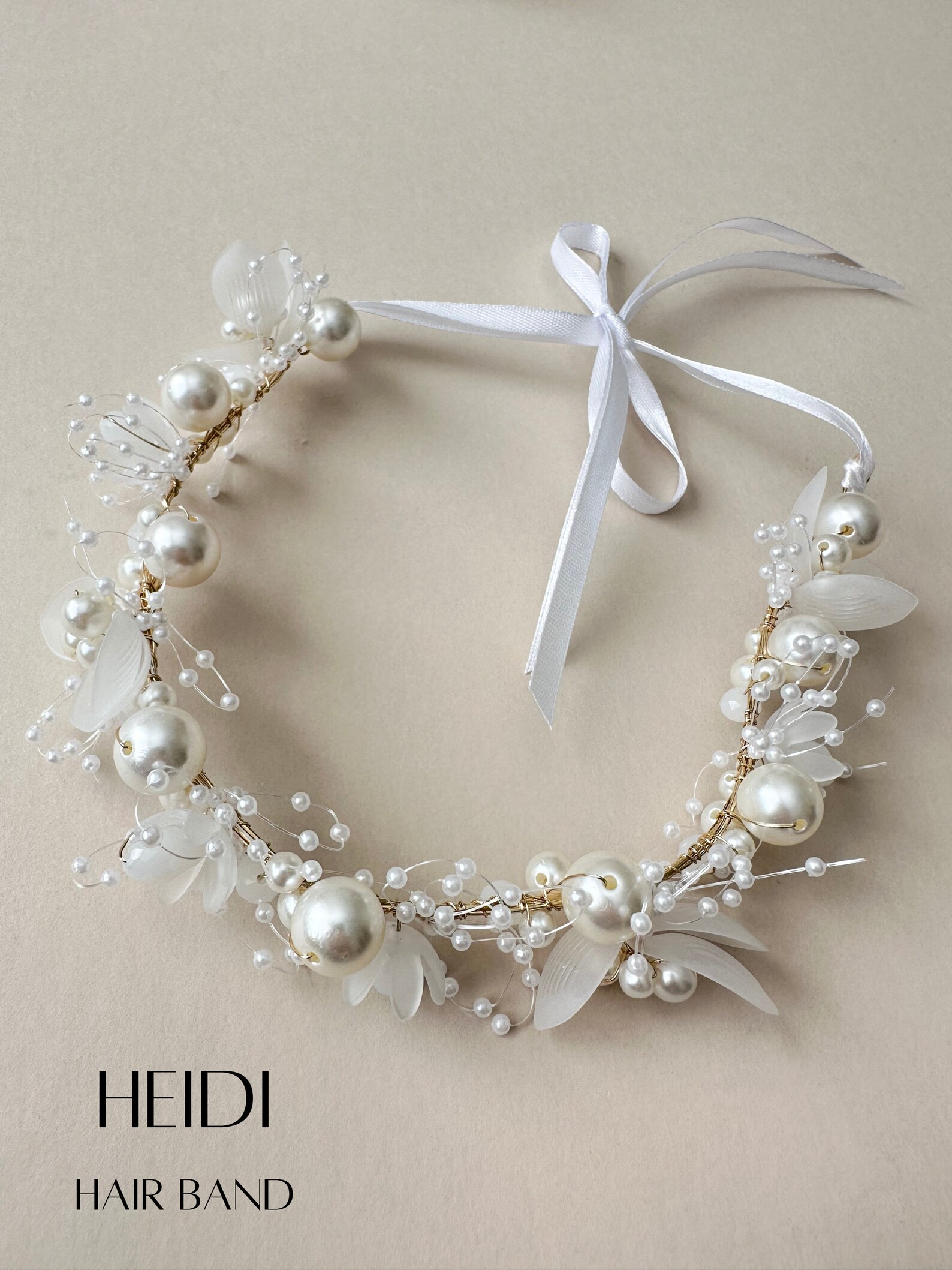 Heidi Hair Vine, Gold Wired and Pearls Hair Vine for Bridal Hair ...