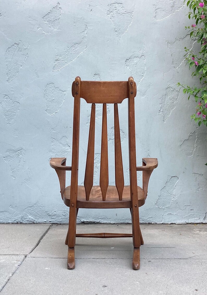 Vintage Distressed High Back Colonial Chair - Etsy