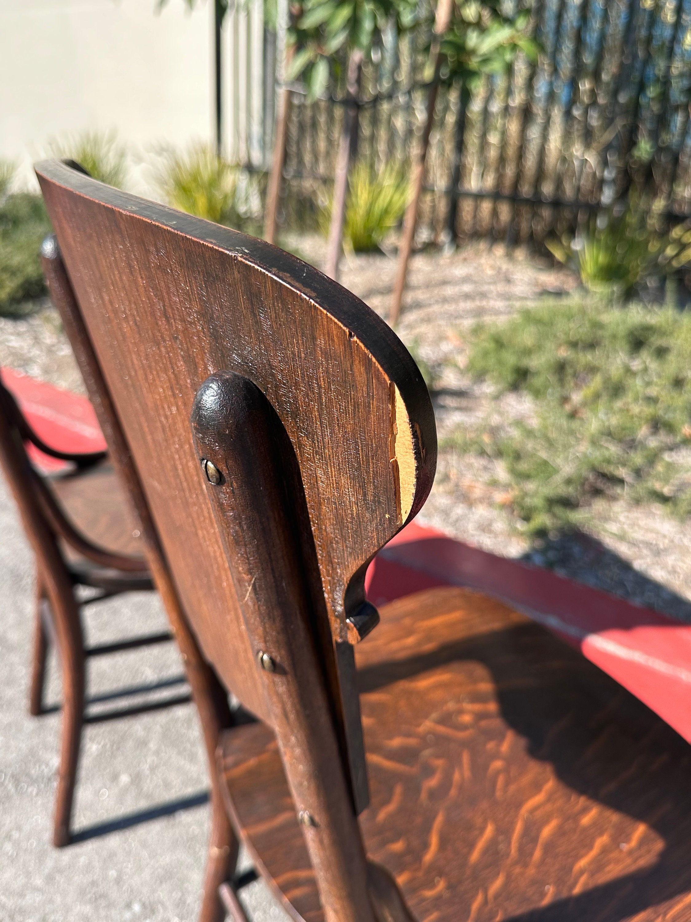 Vintage Tiger Oak Bistro Dining Chairs Set of 2 - Etsy