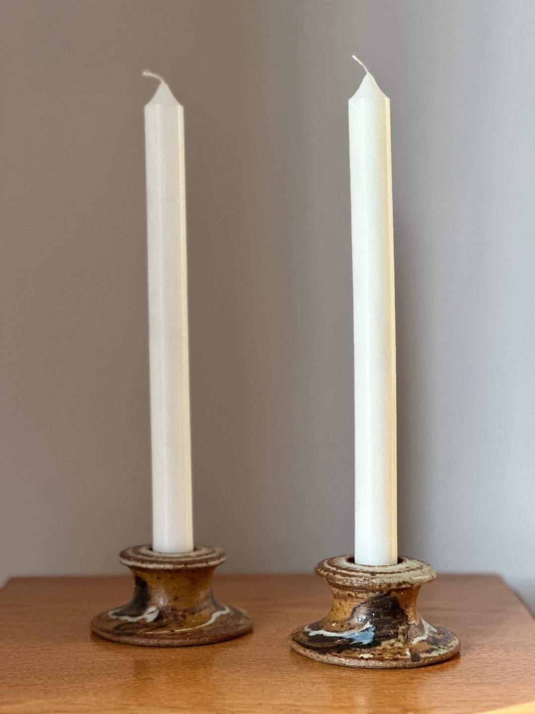Vintage Ceramic Candlestick Holders - Etsy
