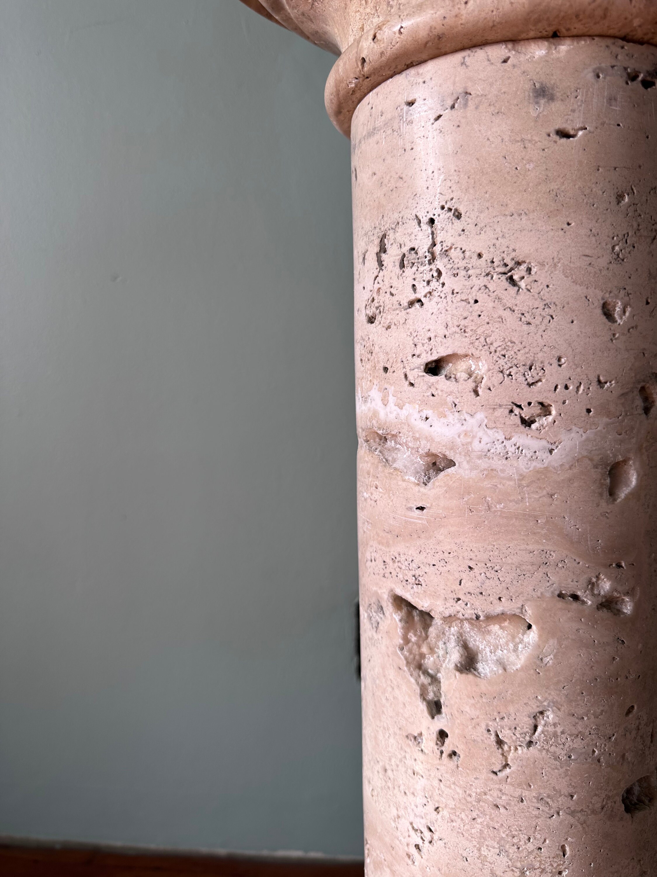 Vintage Travertine Style Plaster Pedestals - Etsy