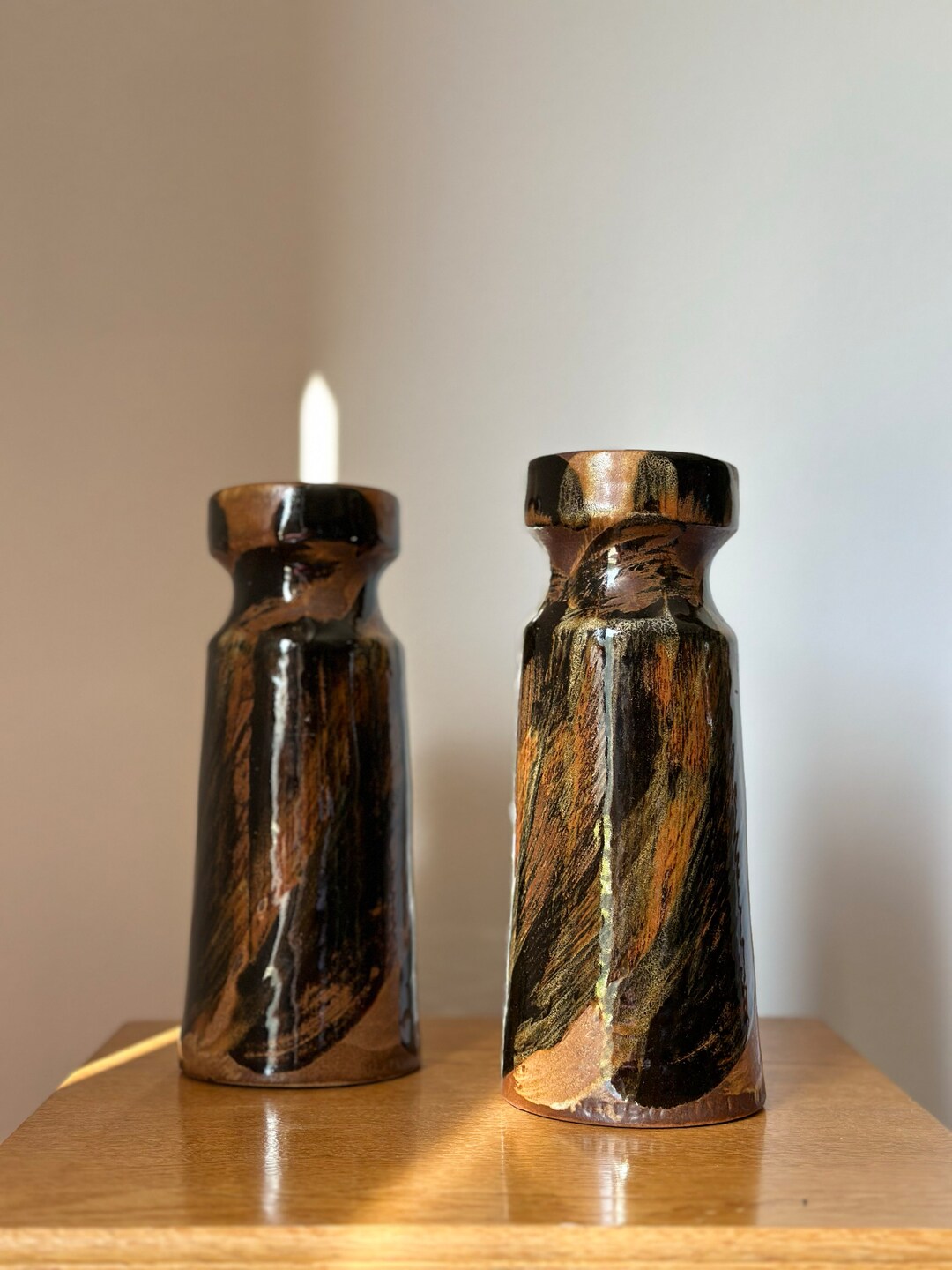 Vintage MCM Pottery Craft Vase - Etsy