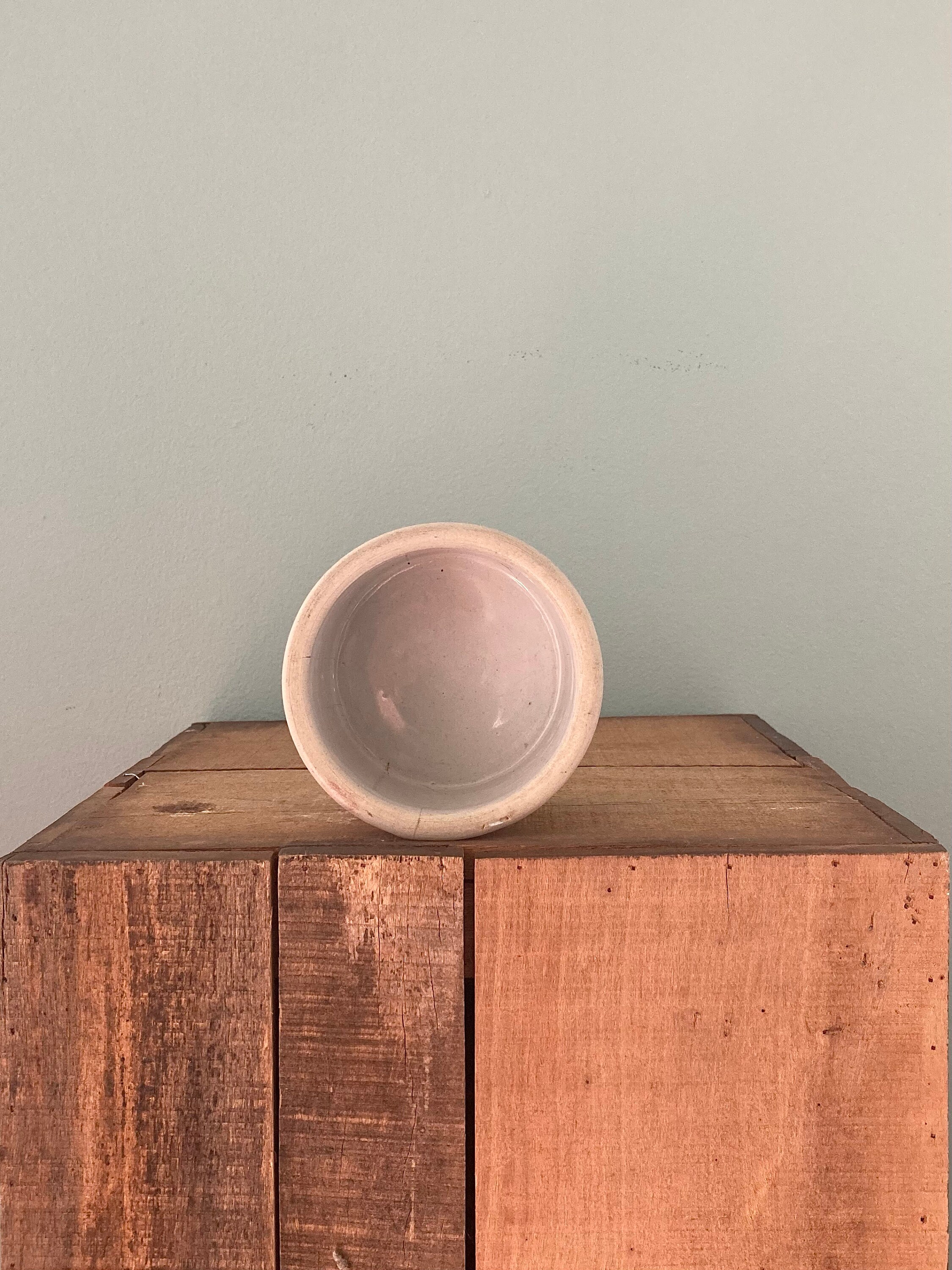 Vintage Cream Stoneware Crock With Lip - Etsy