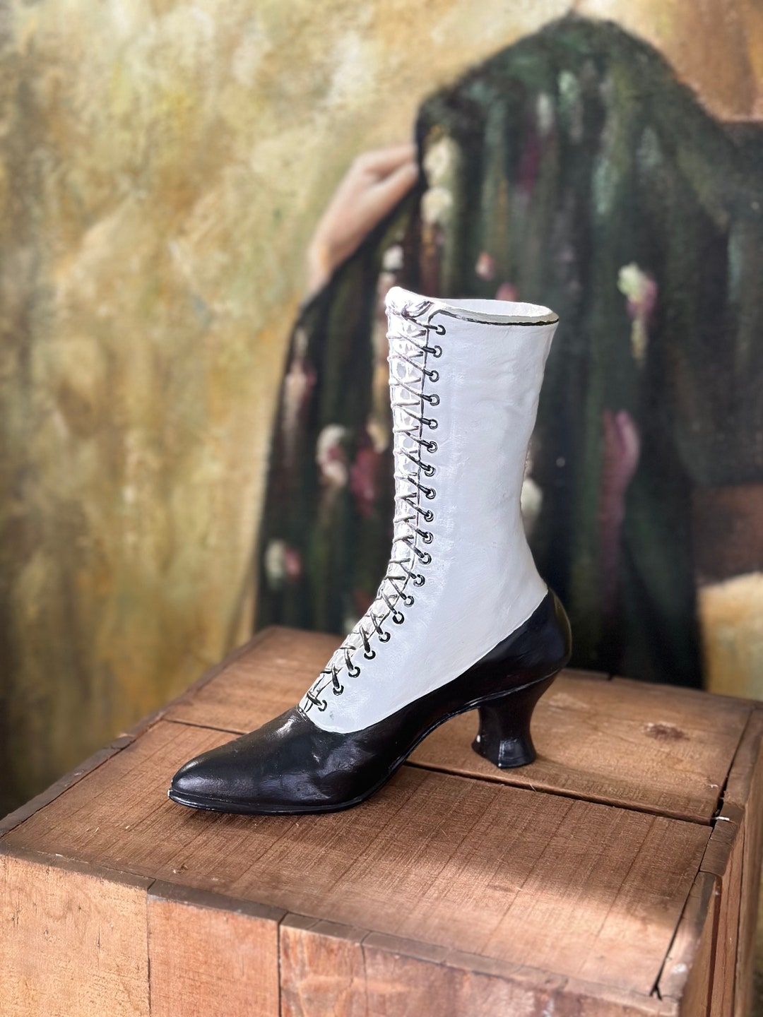 Vintage Victorian Ceramic Boot Vase - Etsy