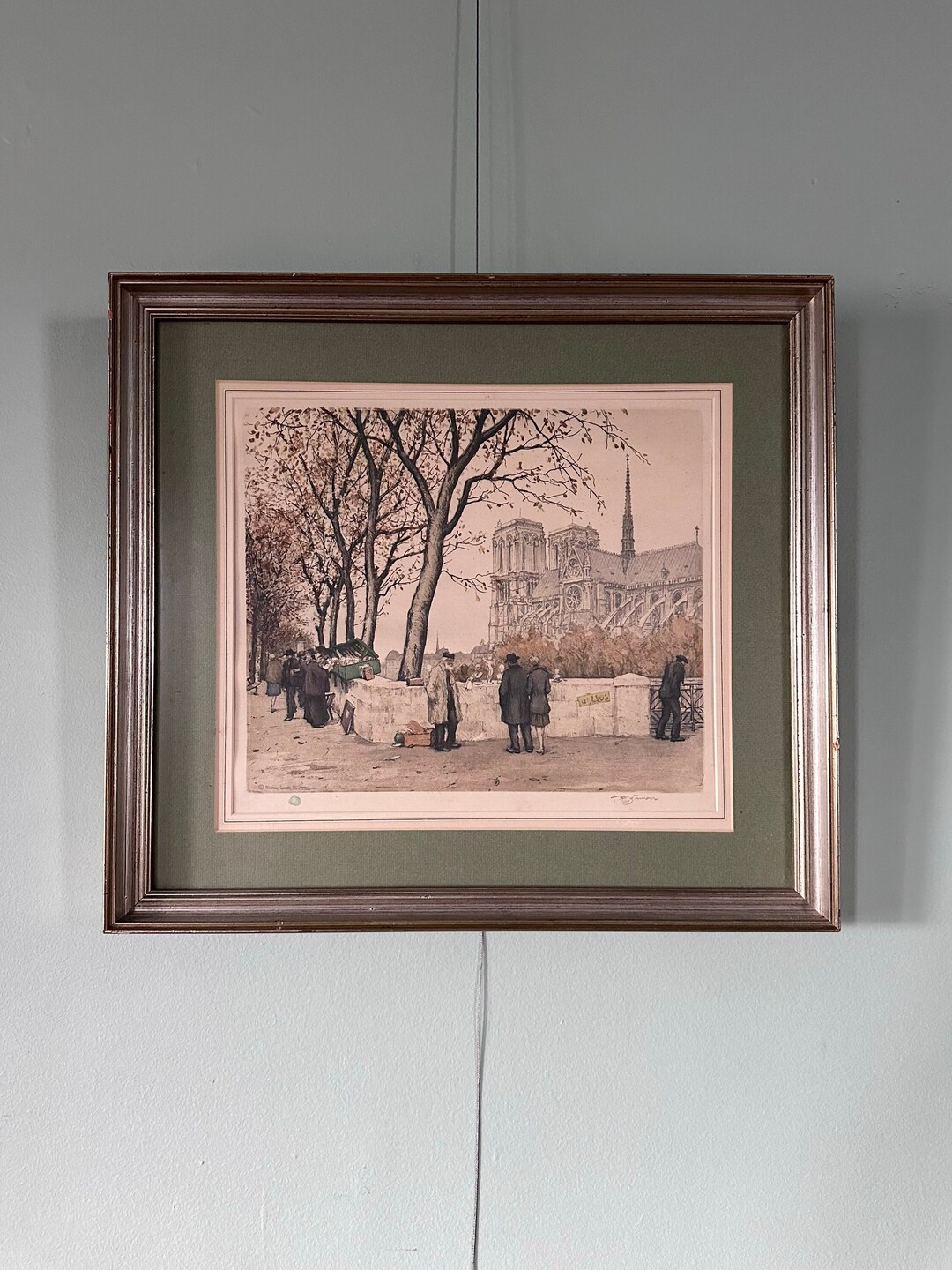 Vintage T.F Simon Etching Bookstalls and Notre Dame 1924 - Etsy