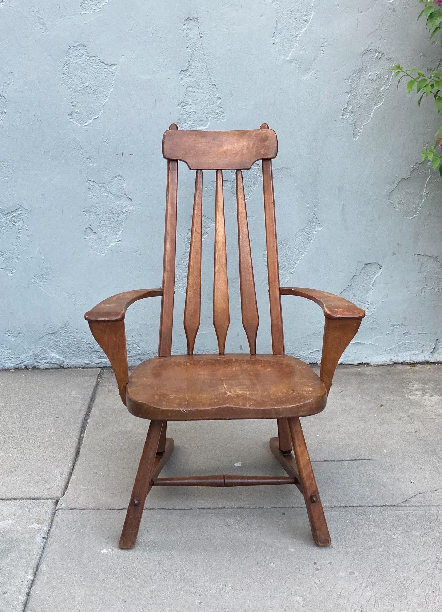 Vintage Distressed High Back Colonial Chair - Etsy