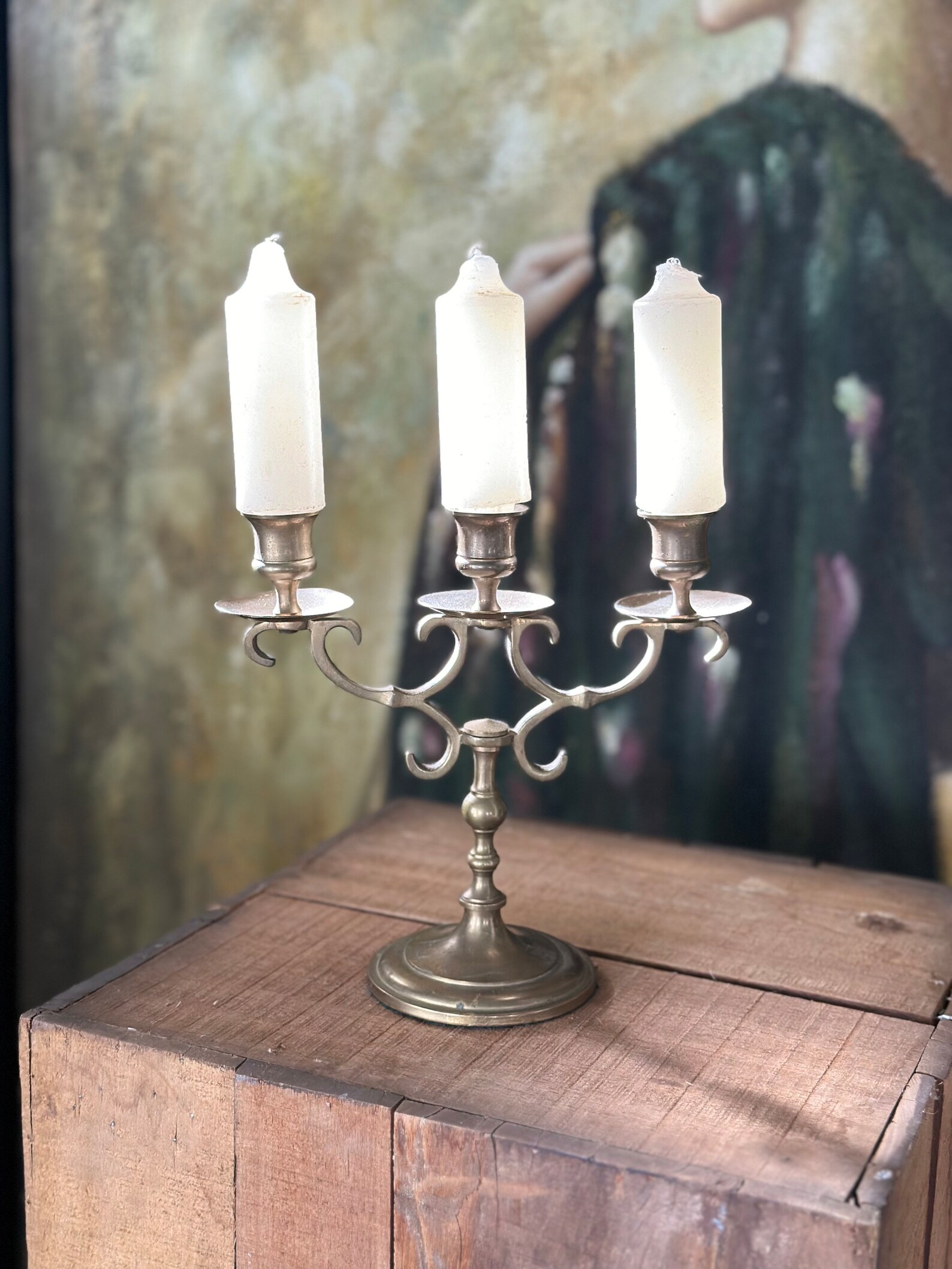 Vintage 3 Candle Brass Candelabra - Etsy
